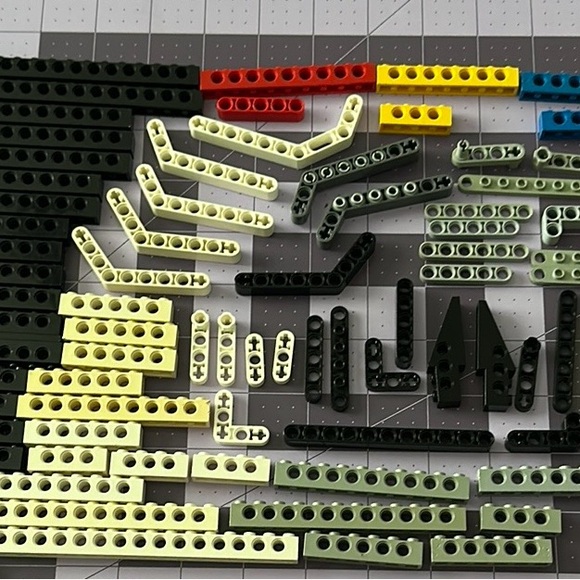Lego | Toys | Lego Technic Beam Lot Set In Black White Red Yellow Blue ...